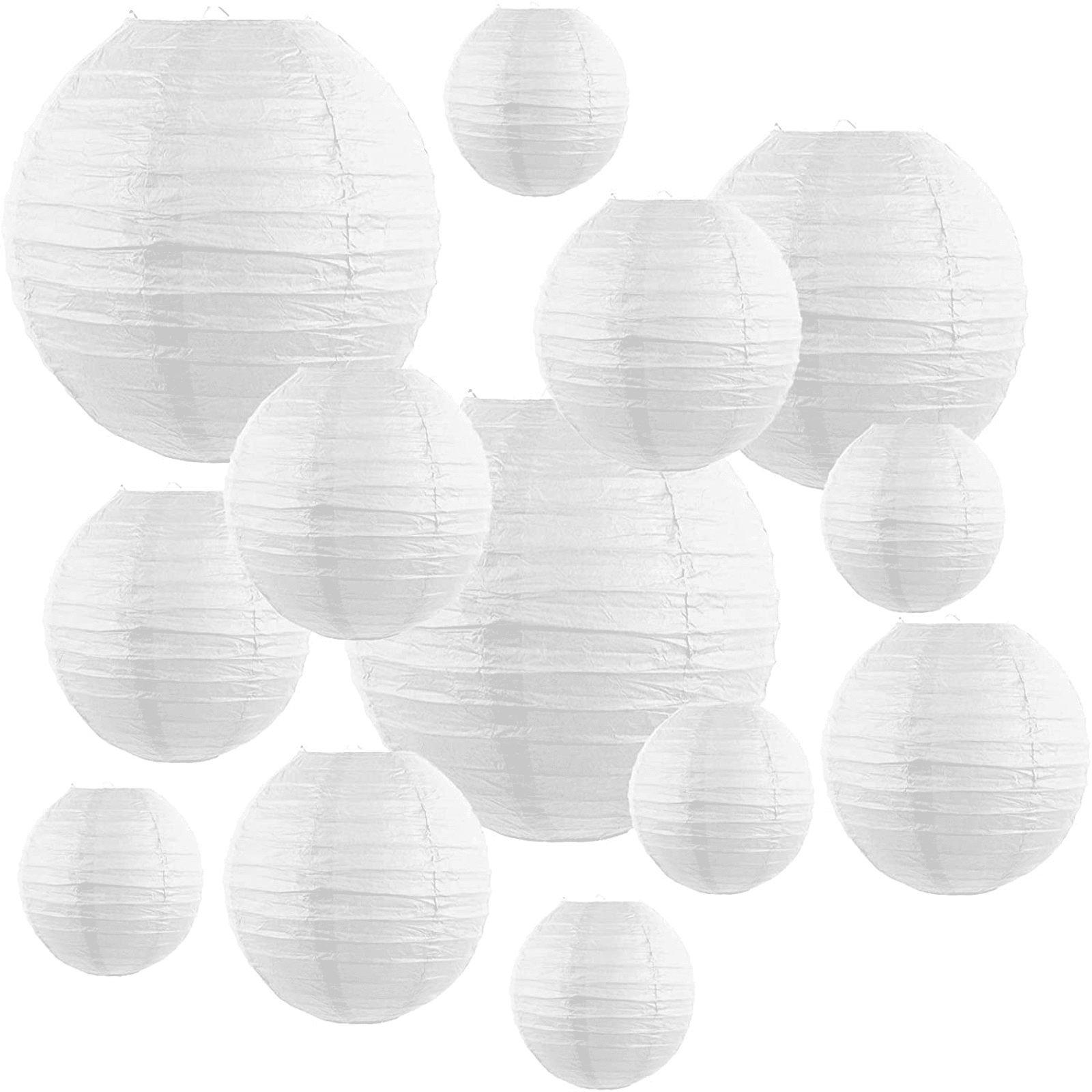 Click here for Unbranded 20-Pack White Round Paper Lantern Assort... prices