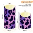 Purple Leopard Skin Texture Flickering Flameless Candles with Remote ...