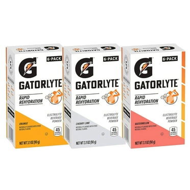 Gatorade Gatorlyte Rapid Rehydration Powder, Orange, 0.52 oz, 6 Pack ...