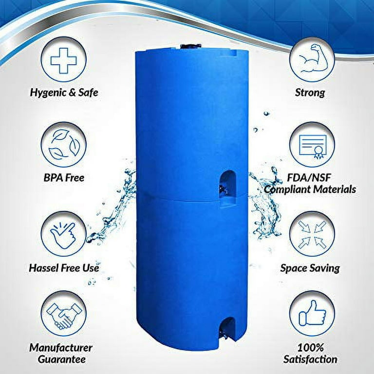 Blue 55 Gallon Water Storage Tank – WaterPrepared, 56% OFF