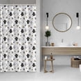 Black Gold Floral Shower Curtain Elegant Botanical Leaves Pattern ...