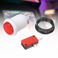 Uxcell 12 Pcs 5A 12/14V American Style Arcade Push Button with Micro ...