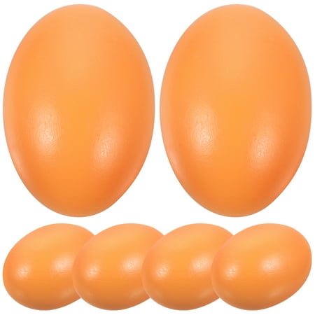 6Pcs Unfinished Wooden Eggs Blank Wood Eggs Graffiti Painting Wooden Eggs Graffiti Wood Eggs ...