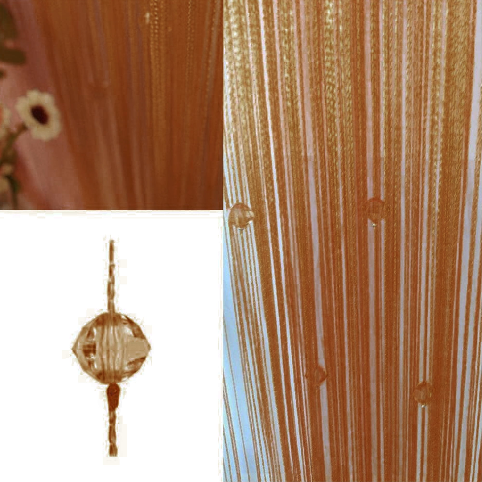 SAYFUT Rod Pocket Beauty String Tassel Curtain Crystal Beads Door ...