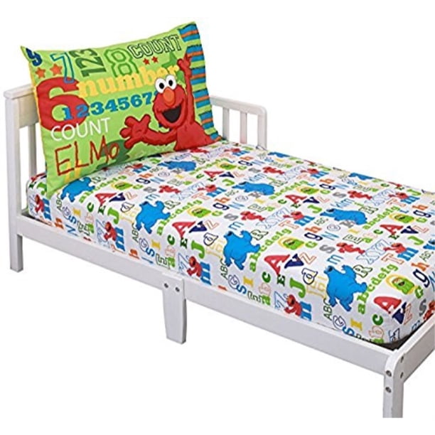 Sesame Street 2-Piece Elmo & Friends Toddler Sheet and Pillowcase Set ...