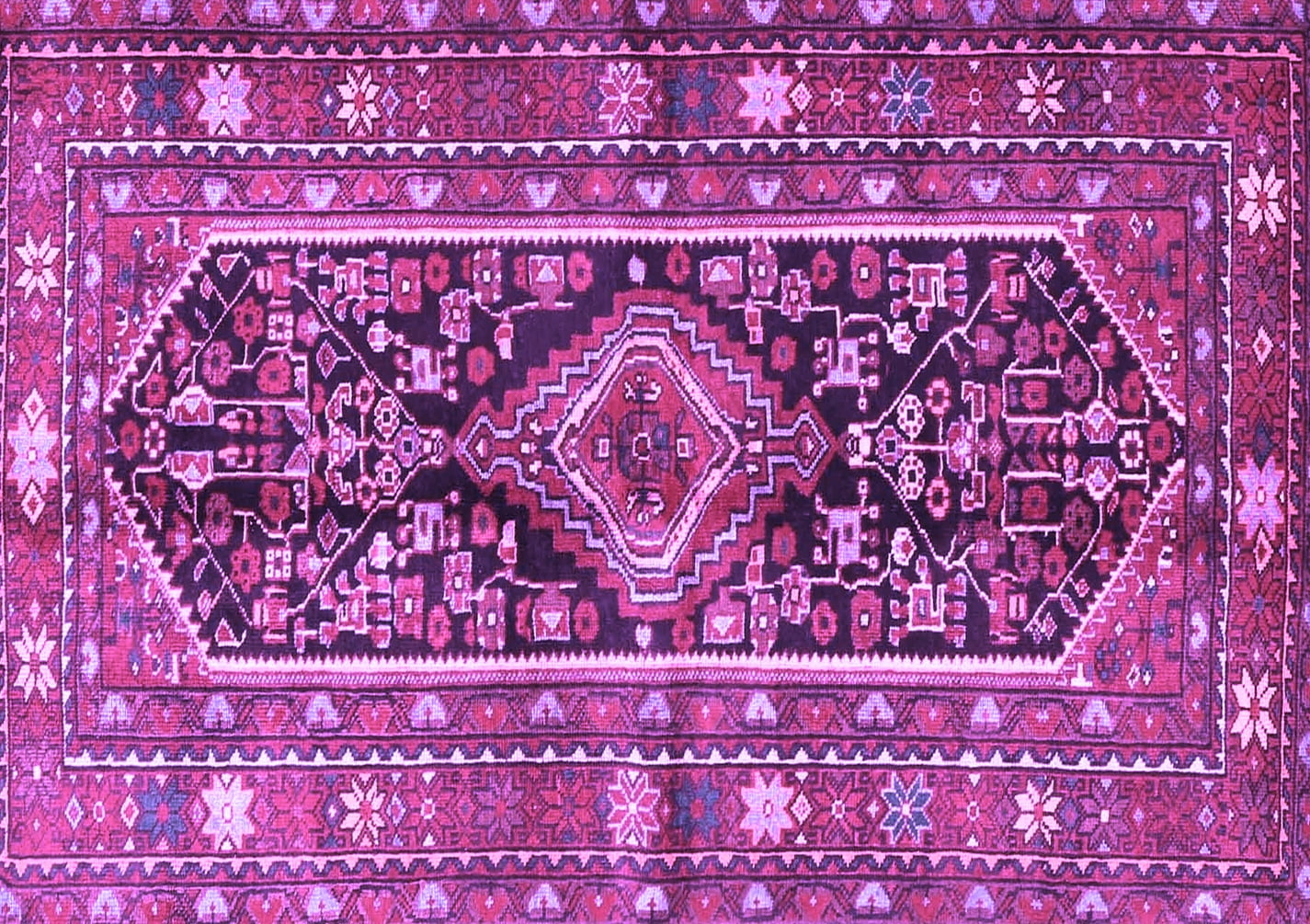Ahgly Company Indoor Rectangle Persian Purple Traditional Area Rugs, 5 ...