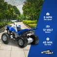 12 Volt Yamaha Raptor ATV Battery Powered Ride-on - Blue and White ...