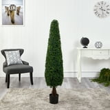 Nearly Natural 5 Plastic Boxwood Topiary - Outdoor - Walmart.com
