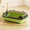 Qonioi Large Open Litter Box, High Sided Spill Proof Cat Litter Tray ...