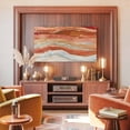 Abstract Orange TV Dust Cover 65 Inch, Gradient Beach Ocean Wave Oil ...
