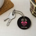 Tell My Wi-Fi I Love Her Wife Funny Humor Wood Wooden Round Keychain ...