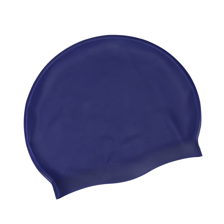 Blue Swimming Cap Blue Adult Professional Silicone Swimming Cap