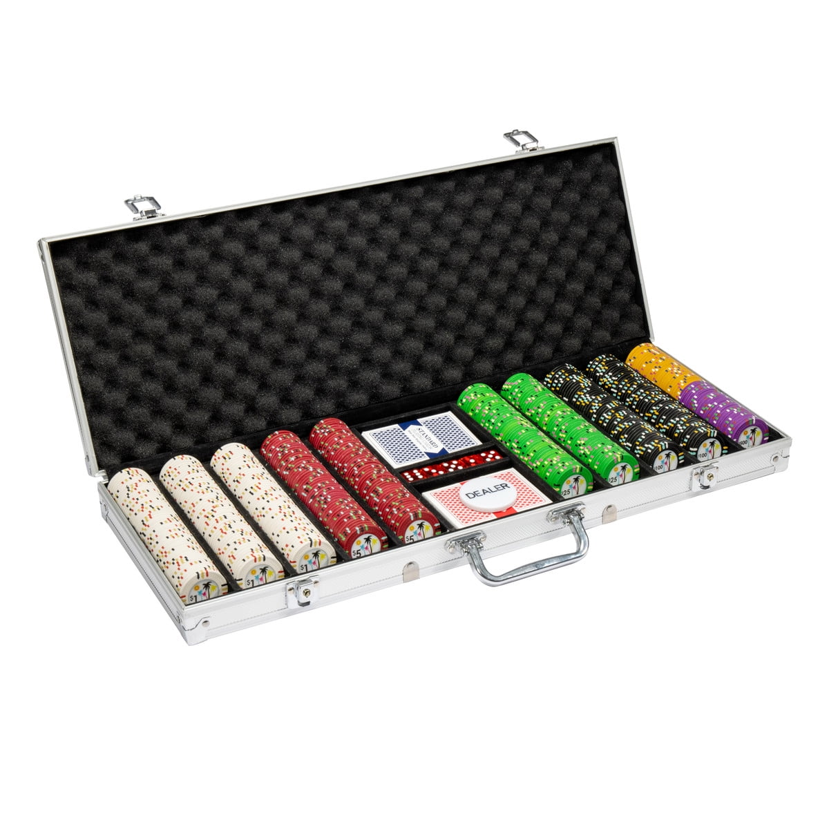 500Ct Claysmith Gaming "Desert Heat" Chip Set in Aluminum - Walmart.com