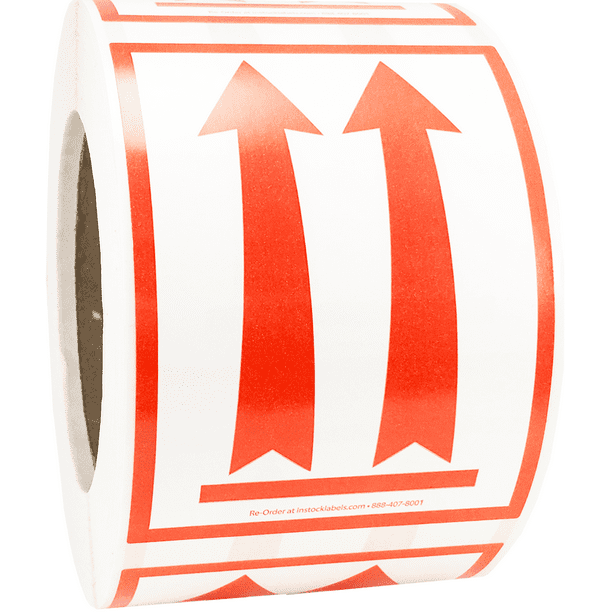 Air Specialty Red Arrows Up Labels 3 x 4 Inch 500 Adhesive Stickers ...