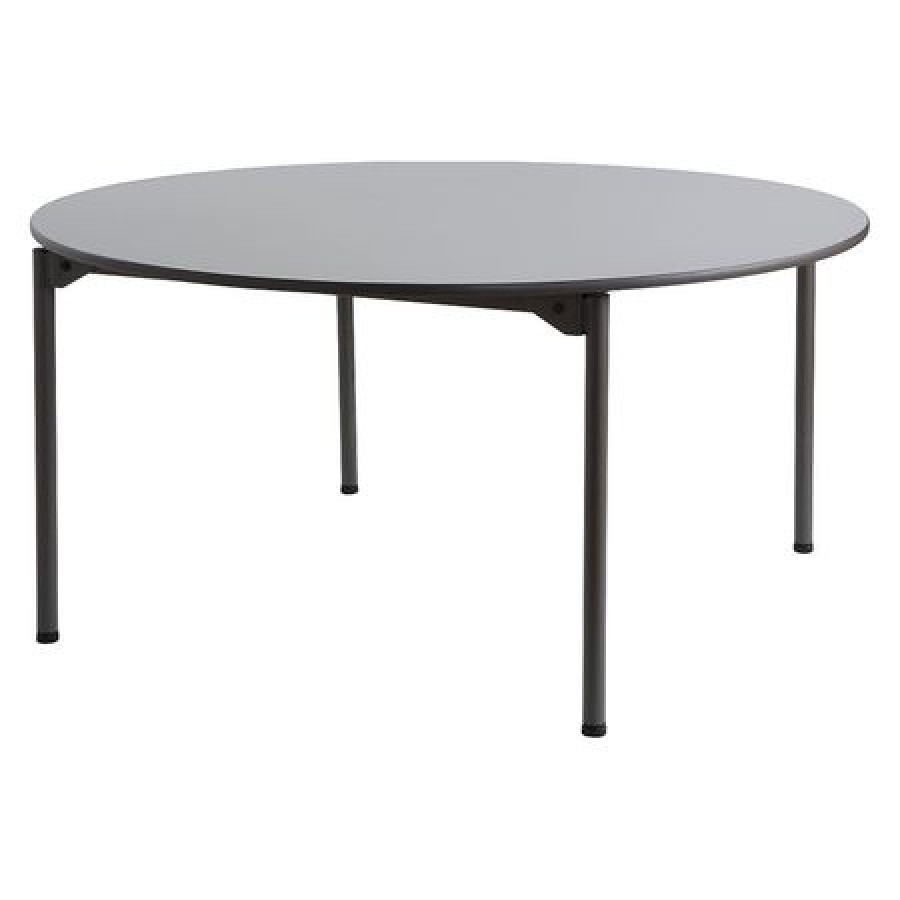 ICEBERG 65867 Round Maxx Legroomâ„¢ Wood Folding Table, Gray - 60 ...