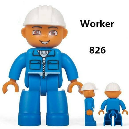 Lego Duplo Compatible City Character Staff Man Building Blocks Kids ...