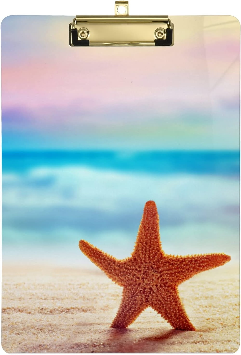 FMSHPON Summer Beach Starfish Sea Clipboard Hardboard Wood Nursing Clip ...