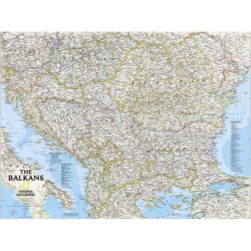 National Geographic Maps The Balkans Classic Wall Map - Walmart.com
