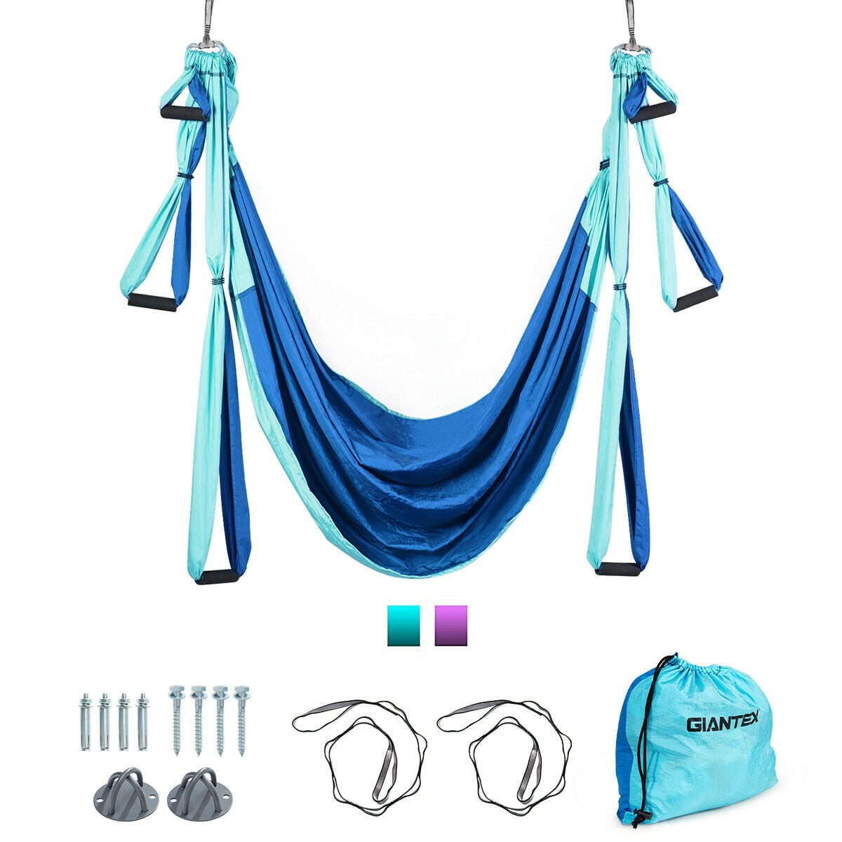 Aerial Yoga Swing Set Anti-Gravity Yoga Shaping Adjustable Handle ...