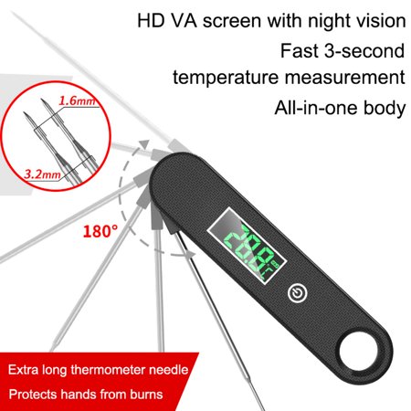 LCD Screen Portable Meat Steak Thermometer Barbeque -50 to 300 ...