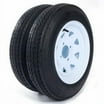 Pre-Mounted 2-Pk Trailer Tire & Rims, 480-12 LRB, 5-Hole Spoke Wheel, 2 ...