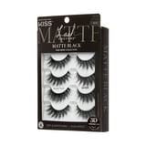 KISS Lash Couture Matte Black Faux Mink Eyelashes Multipack, Matte ...