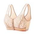 Feancey Plus Size Everyday Bras for Women Button Front Closure Bra Wide ...