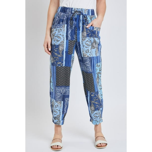 Royalty For Me Women's High Rise Elastic Drawstring Waist Pleated Hem ...