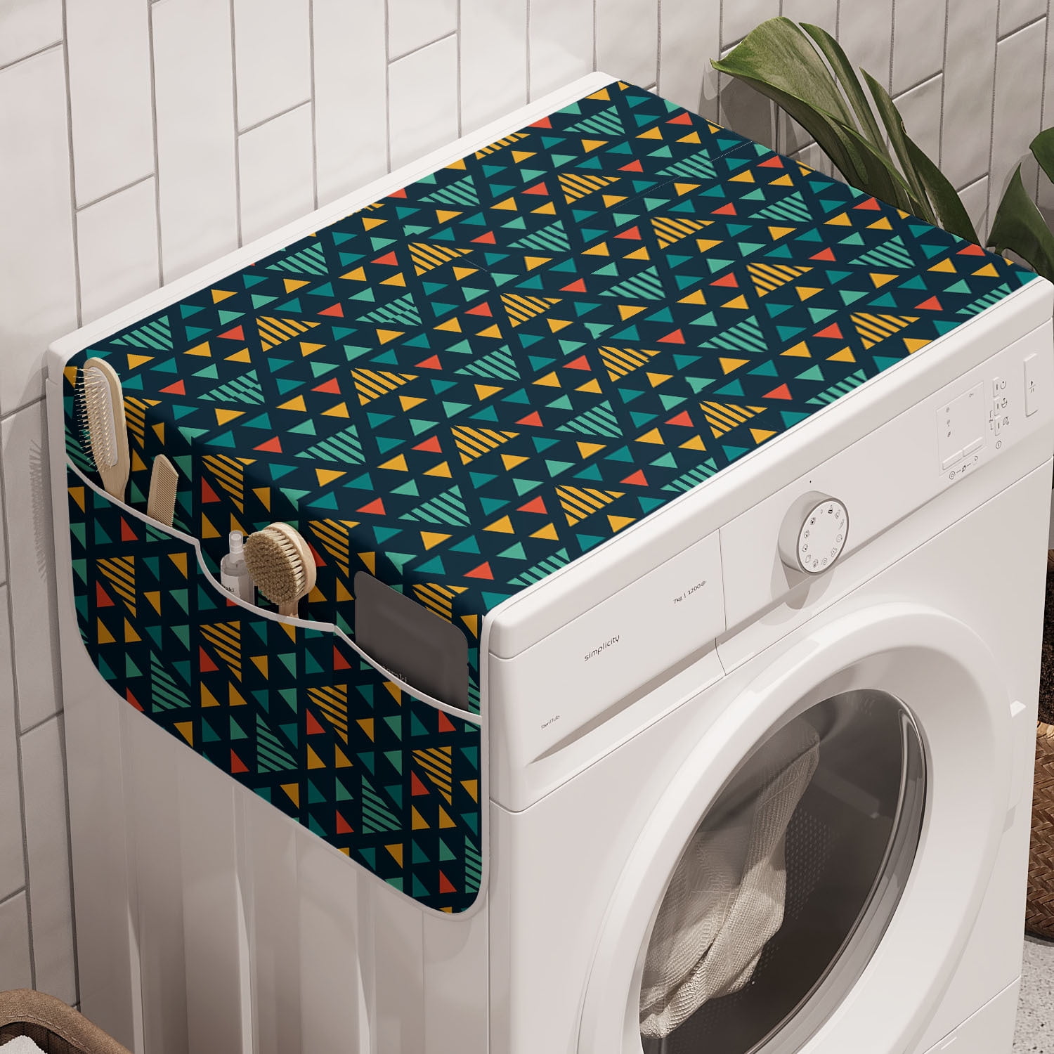 Geometric Washing Machine Organizer, Illustration of Repetitive ...