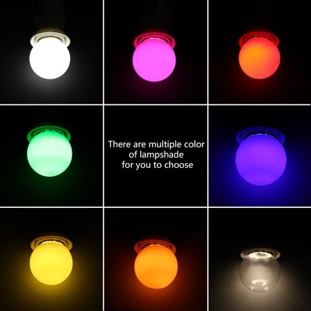 WALFRONT 3W E27 Round Shaped LED Light Bulb Home Bar Party Festival ...