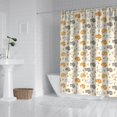 Basics Bathroom Shower Curtain, Water Resistant Fabric with Grommets ...
