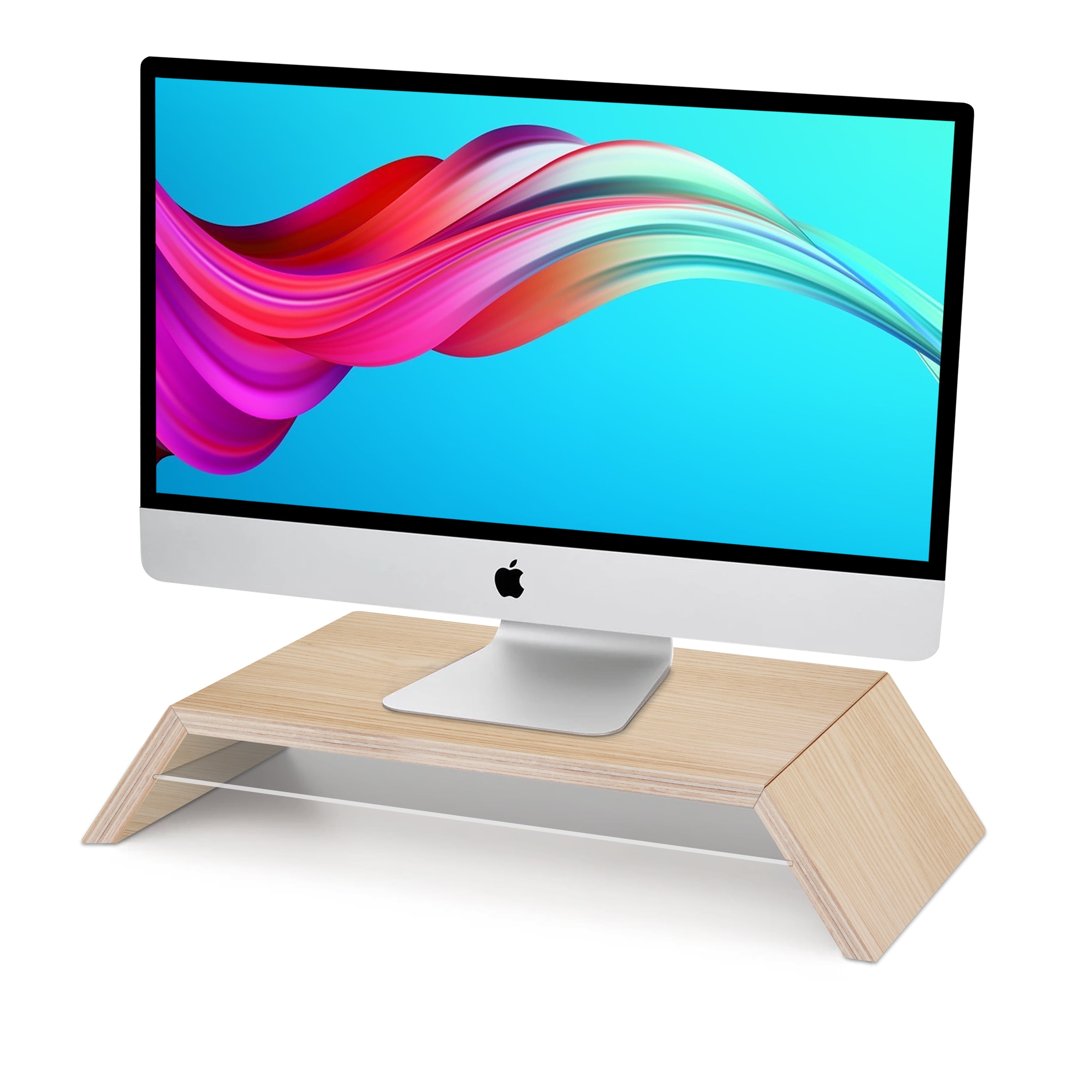 Aothia Computer Monitor Riser With Storage Desk Stand 6.3" H 18.5" W ...