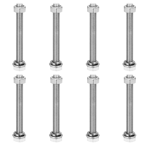 M3 x 20mm 304 Stainless Steel Hex Head Screws Bolts, Nuts, Flat & Lock ...
