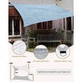 Blue Herringbone Sun Shade Sail 12' x 16', Modern Minimalist Woven ...
