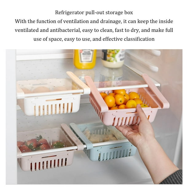 Maoww Refrigerator Plastic Organizer Retractable Multifunctional Tiered ...