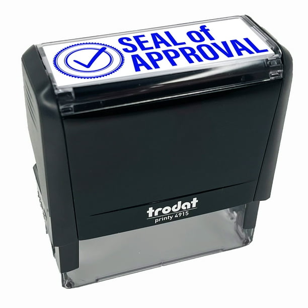 Seal of Approval Check Mark Checkmark Self-Inking Rubber Stamp Ink ...