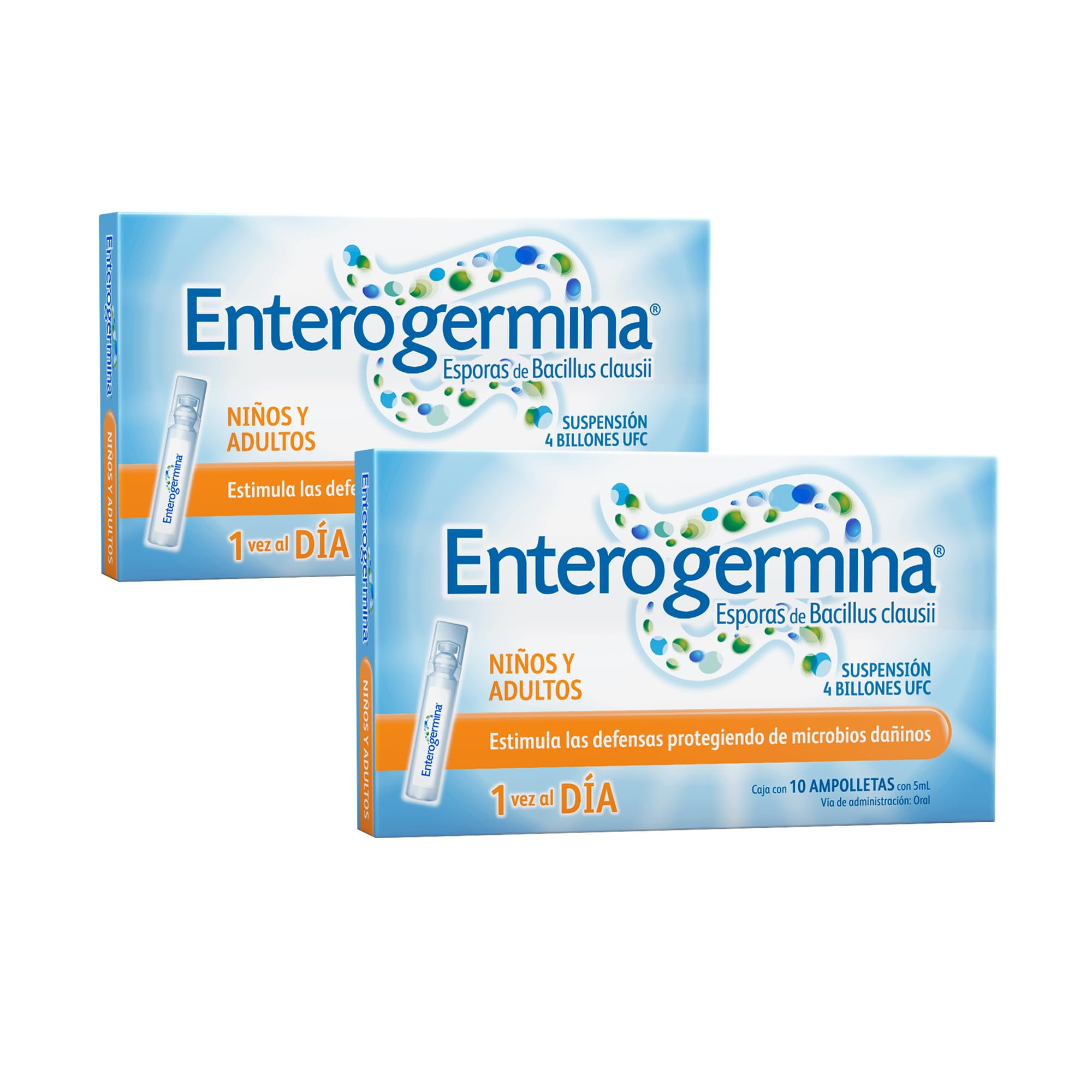 Pack Enterogermina Probioticos 4 Billones de UFC, 20 Ampolletas de 5ml ...