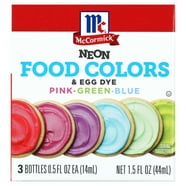 Great Value Assorted Food Color and Egg Dye, .25 fl oz, 4 Count ...