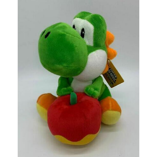 Super Mario Green Yoshi With Apple Plush Soft Toy Doll Teddy 8"_l ...
