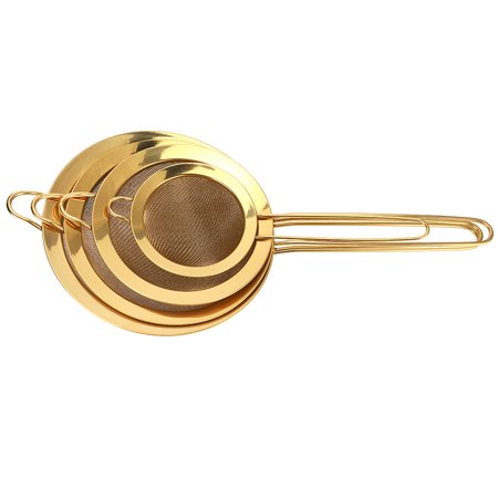 Titanize Gold Sifter, 4Pcs Flour Sieve, For Refining Butter Refining ...