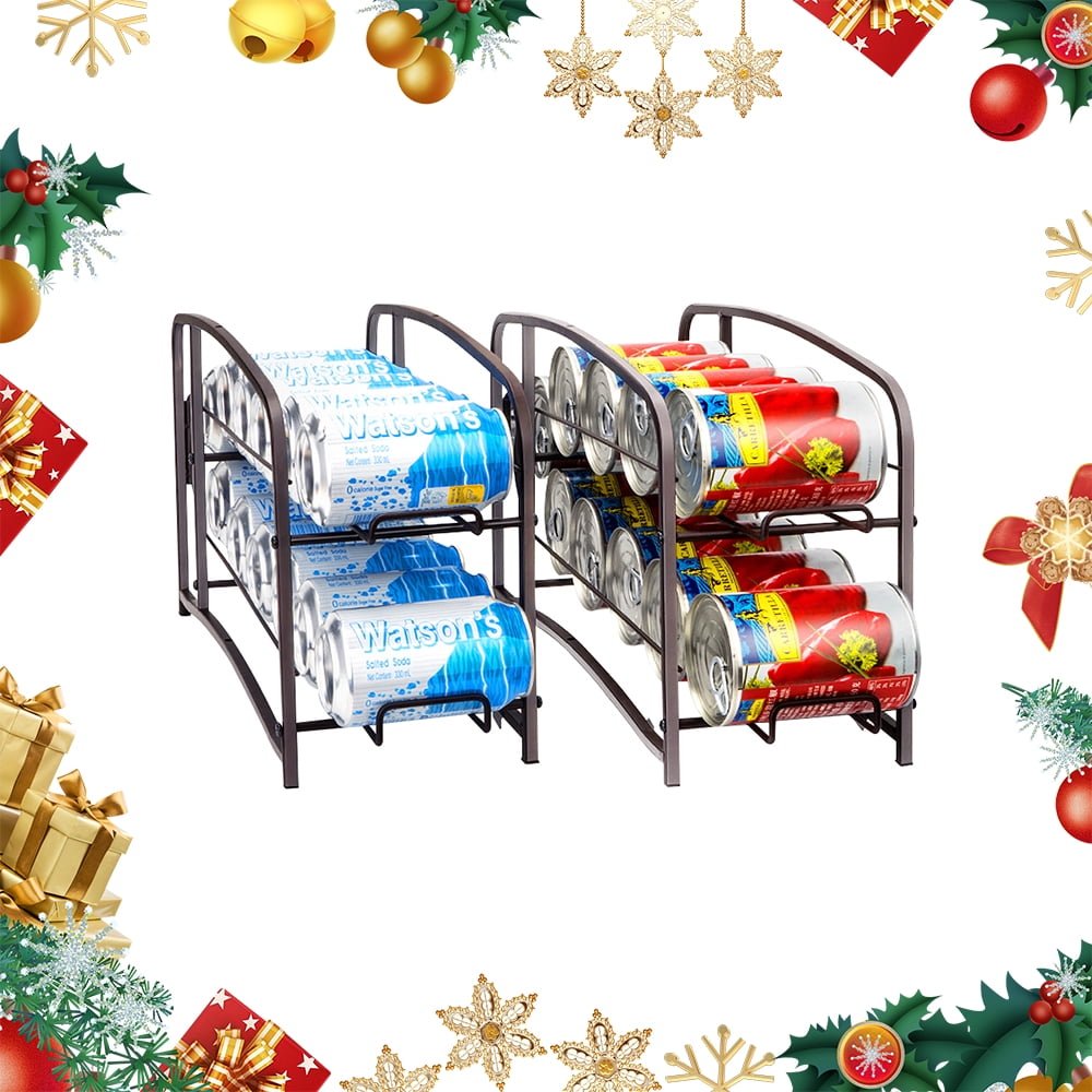 Auledio Soda Can Storage Rack, Metal Can Rack Organizer Beverage and ...