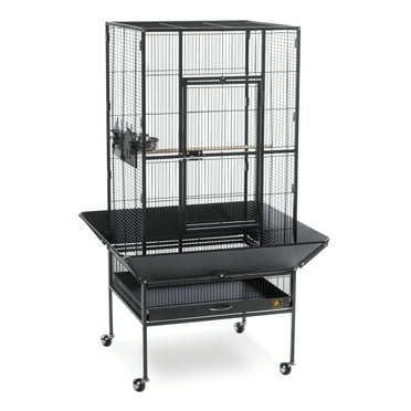Prevue Pet Products Deluxe Parrot Play Top Birdcage, Black Hammertone ...