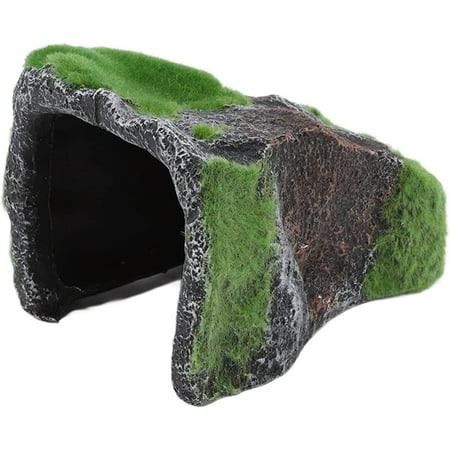 Reptile Hideout Cave, Rock Hides Habitat Decor Lizard Box Shelter ...