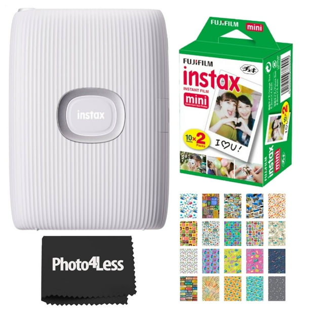 Fujifilm Instax Mini Link 2 Smartphone Printer Clay White + Fujifilm ...