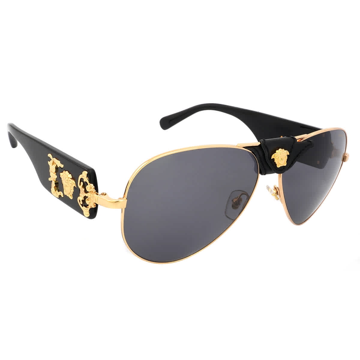 Versace Grey Pilot Men's Sunglasses VE2150Q 100281 62 - Walmart.com