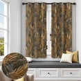 Camo and Grass Brown Pattern Blackout Curtains,Triple Weaved Fabric ...