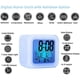 Digital Alarm Clock Glowing Cube Lcd Clock With Large Display Time ...