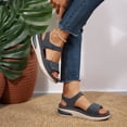 Womens Wedge Sandals Dressy Low Wedges Comfortable Walking Slide Shoes ...