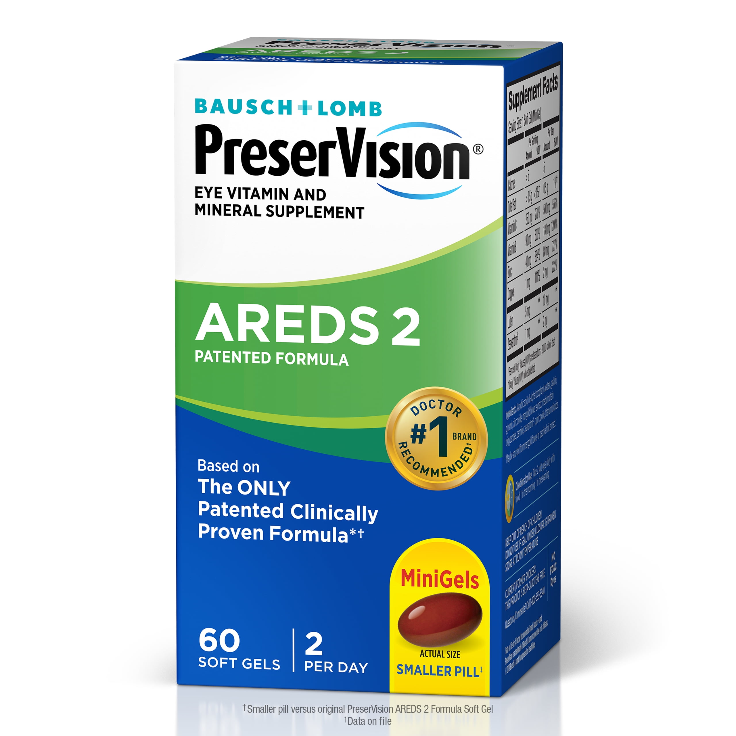 Buy Preservision AREDS 2 Formula Eye Vitamin C & E, Unisex Mineral ...