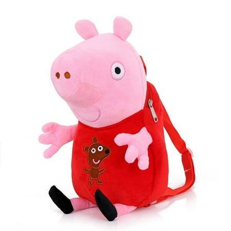 Peppa Pig Kids Plush Backpack 30cm Stuffed Cartoon Figure School Bag ...